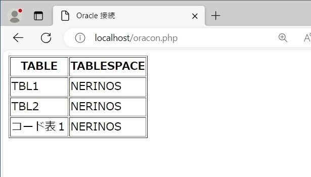 PHP で Oracle Database に接続: Nerinoのブログ
