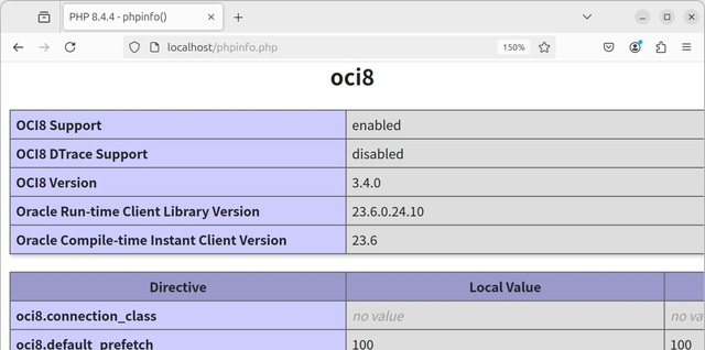 Ubuntu 24.04 に PHP 8.4インストール、OCI8でOracle接続: Nerinoのブログ
